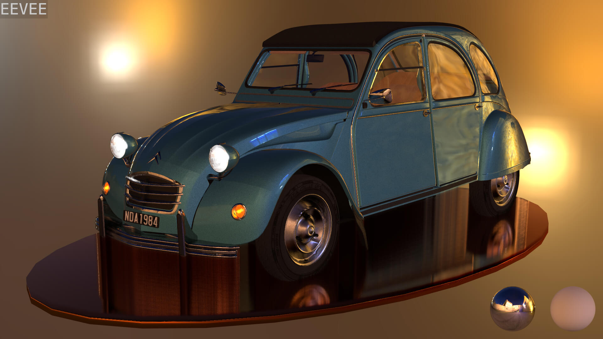 Citroen 2Cv 1970 - 3D Model by nerdadantes