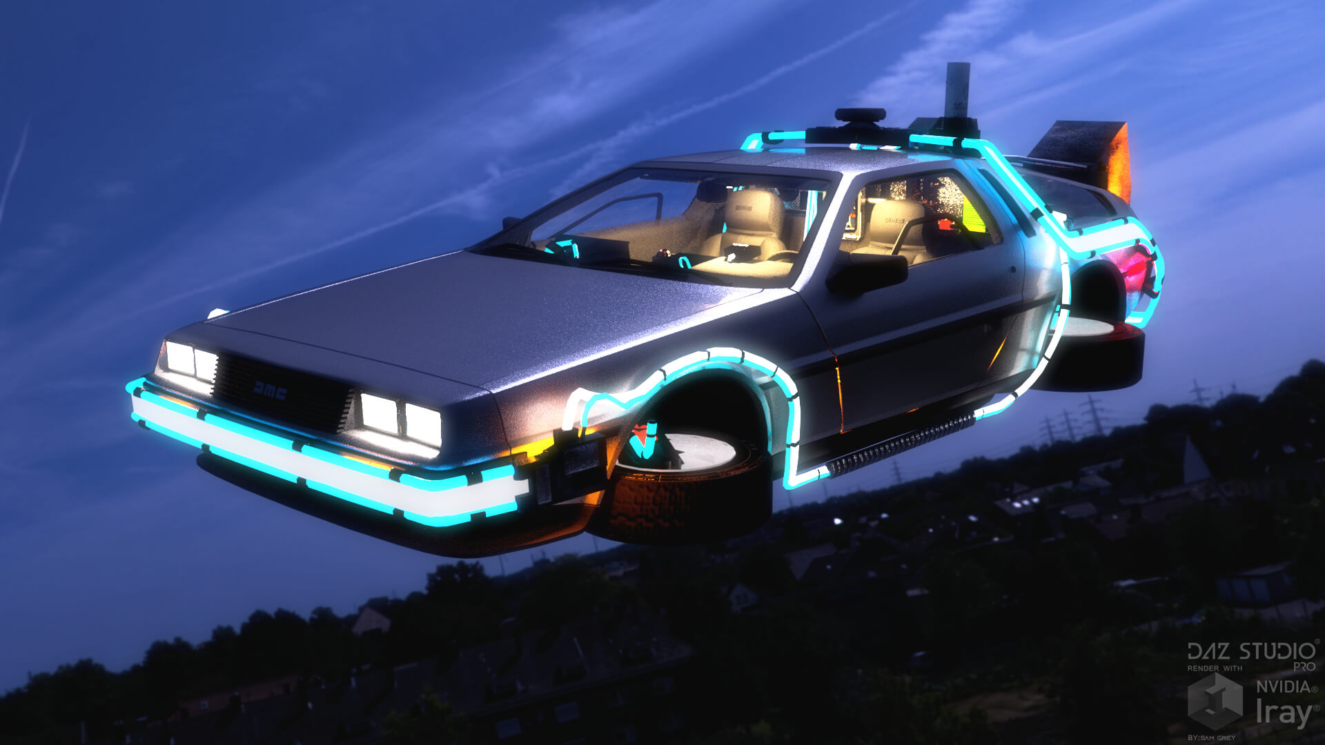 DeLorean DMC 1982 for Daz Studio by nerdadantes