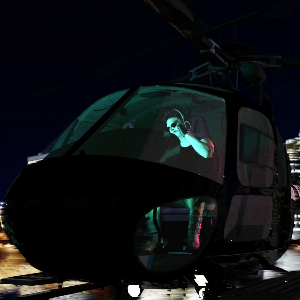 Eurocopter AS350 - Daz Content by nerdadantes