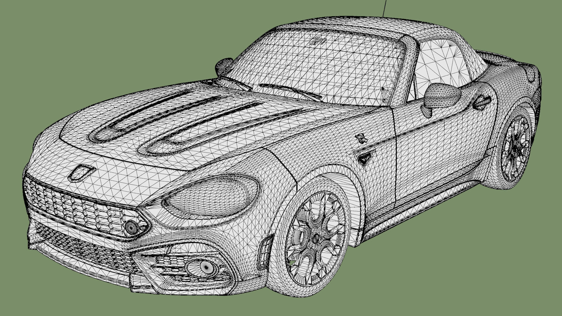 Fiat 124 Spider Abarth 2020 3D Model by nerdadantes
