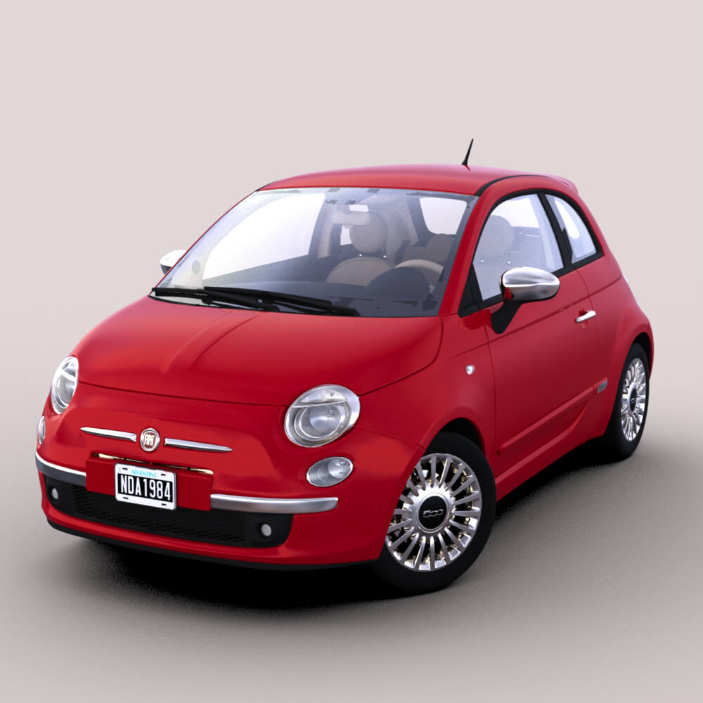 Fiat 500 2012 for DAZ Studio by nerdadantes