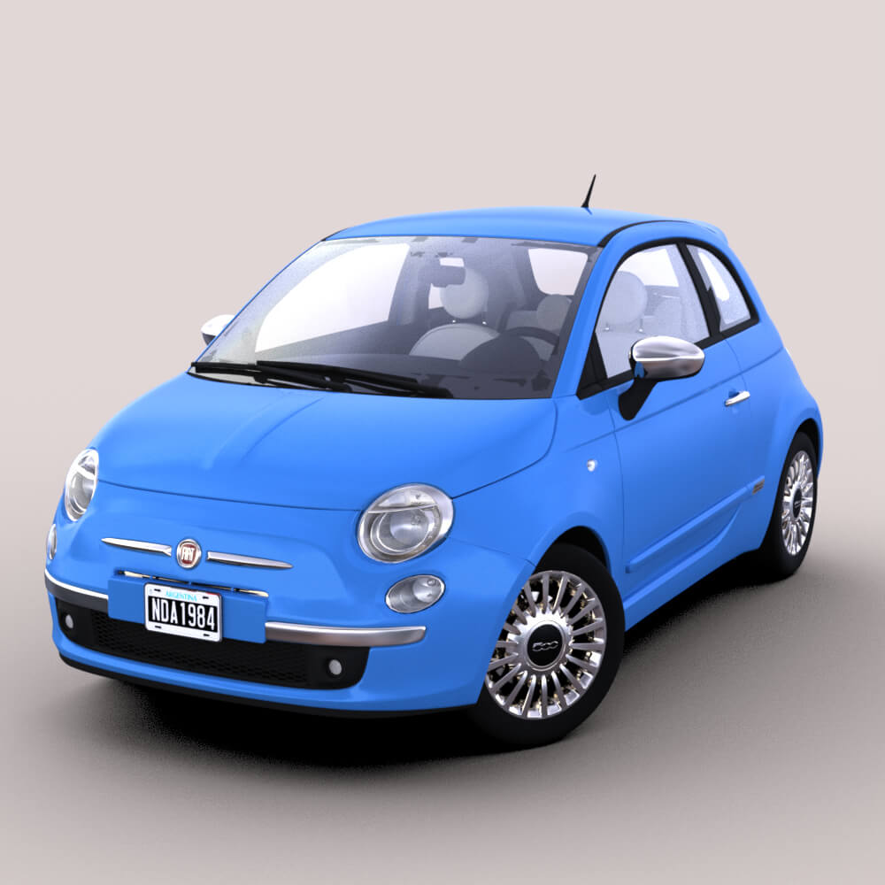 Fiat 500 2012 for DAZ Studio by nerdadantes