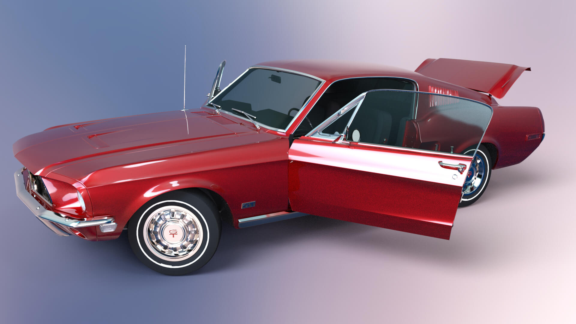 Ford Mustang 2+2 Fastback 1968 - 3D Model by nerdadantes