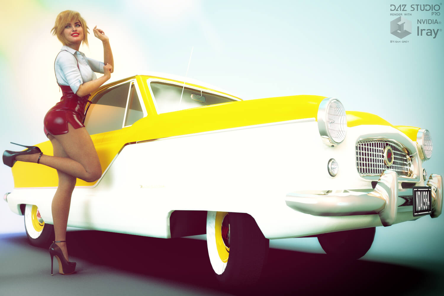 AMC Nash Metropolitan 1959 3D Render, Digital Art by nerdadantes