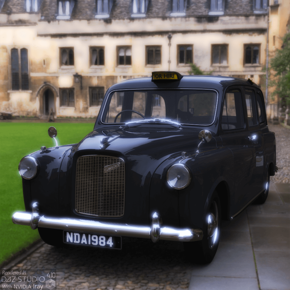 Austin FX4 Taxi 1964 3D Render | RenderHub Gallery