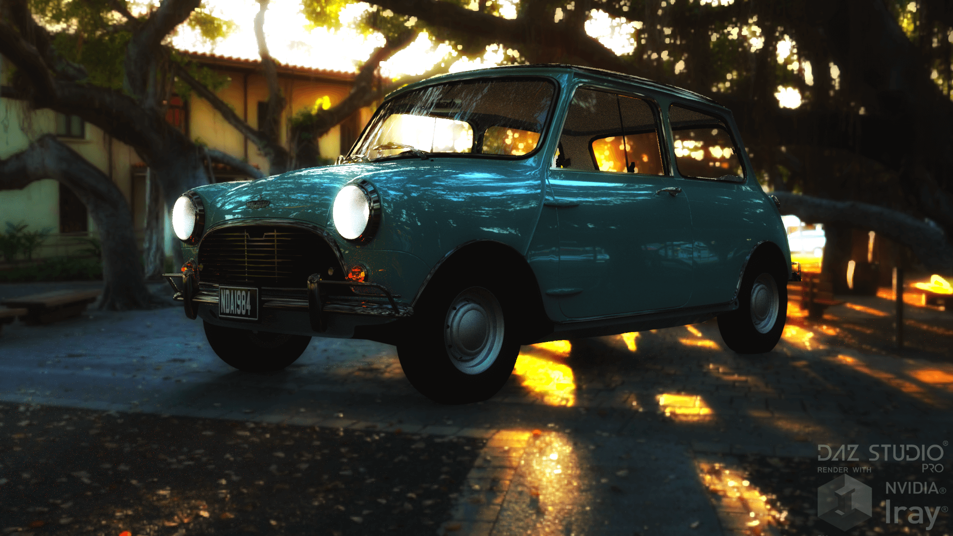 Austin MINI Cooper S 1965 3D Render, Digital Art by nerdadantes