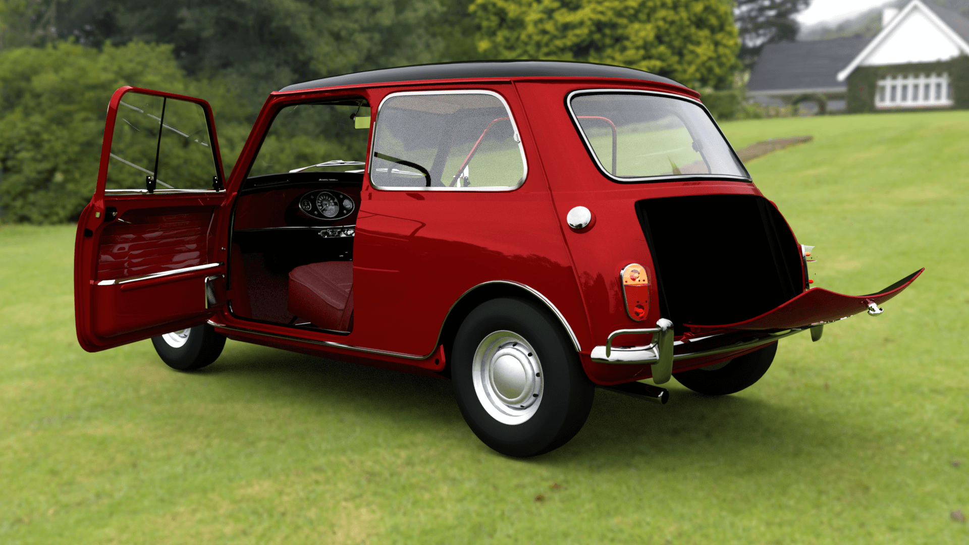 Austin MINI Cooper S 1965 3D Render, Digital Art by nerdadantes