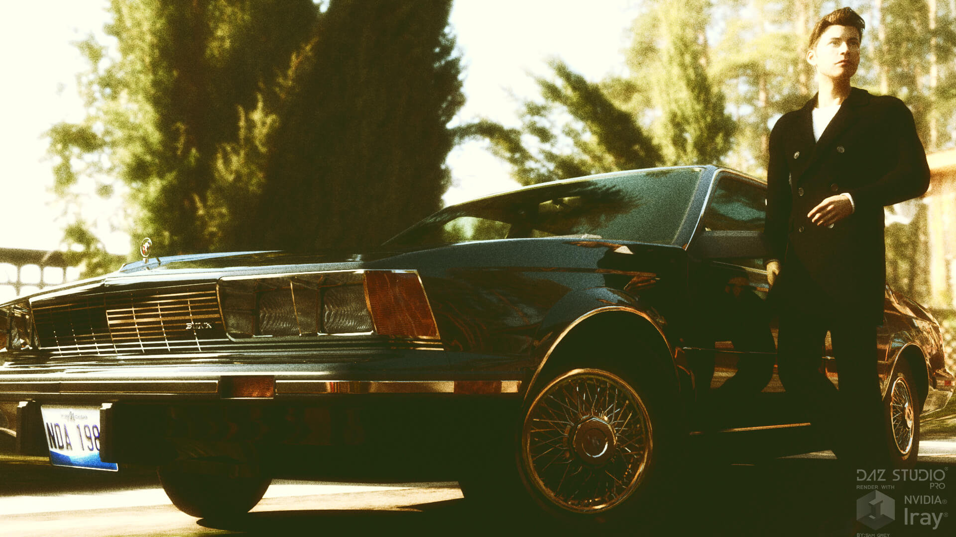 Buick Century 1986 3D Render, Digital Art by nerdadantes