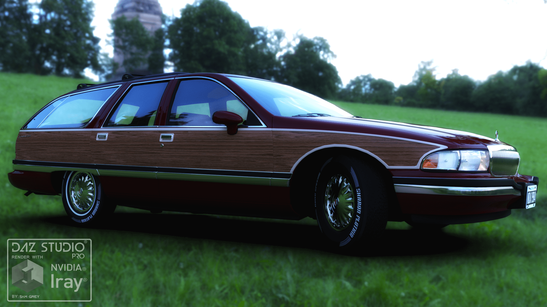 Buick Roadmaster Estate Wagon 1991 3D Render by nerdadantes