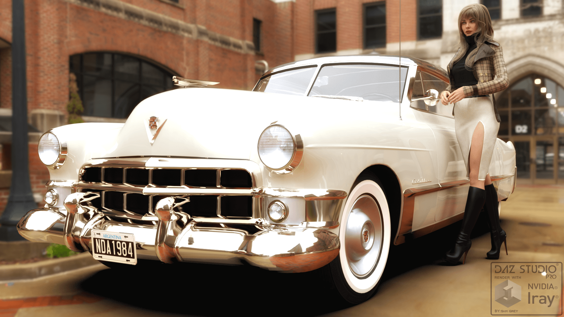Cadillac Coupe DeVille 1949 3D Render, Digital Art by nerdadantes
