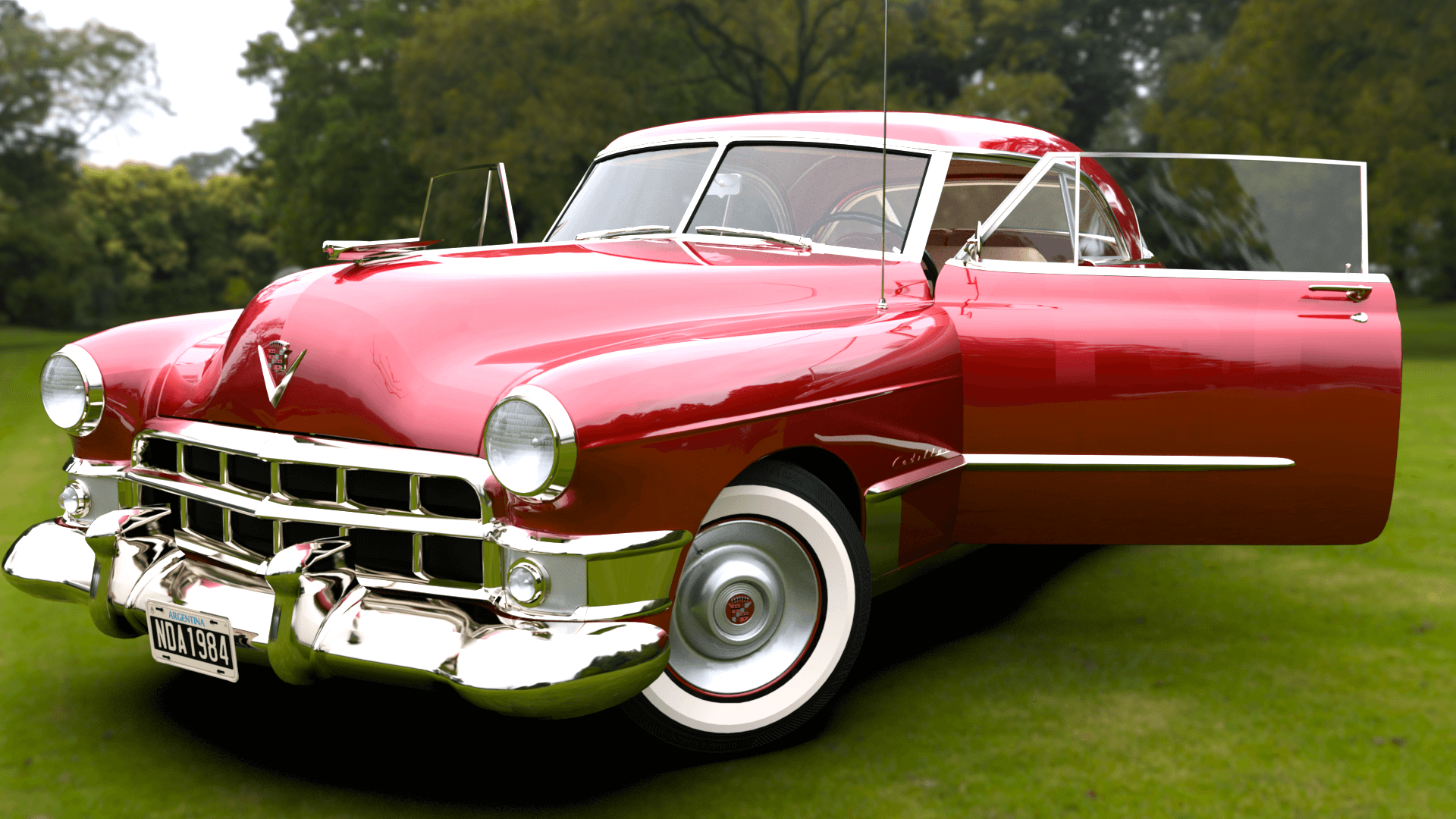 Cadillac Coupe DeVille 1949 3D Render, Digital Art by nerdadantes