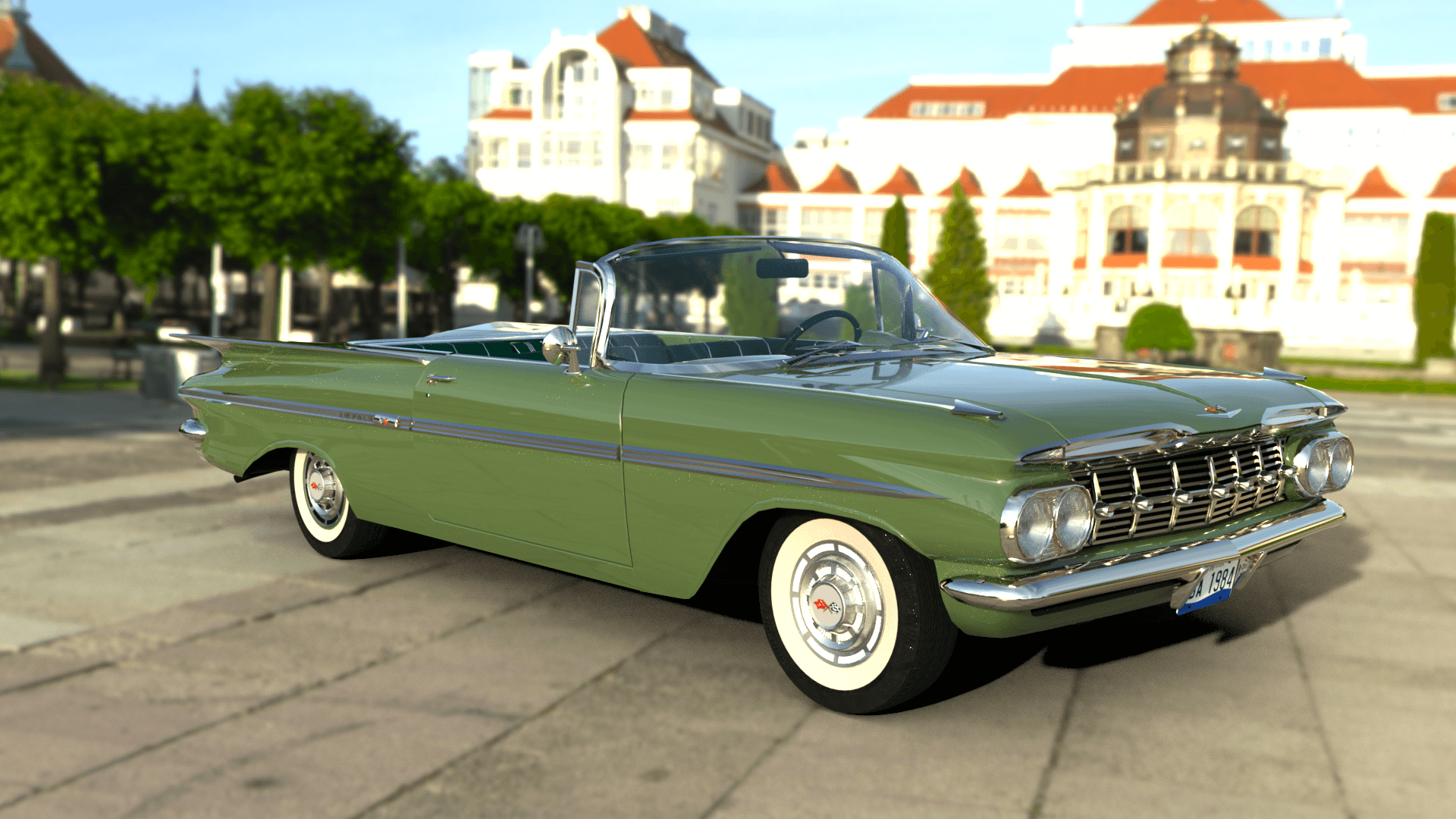 Chevrolet Impala Convertible 1959 3D Render by nerdadantes