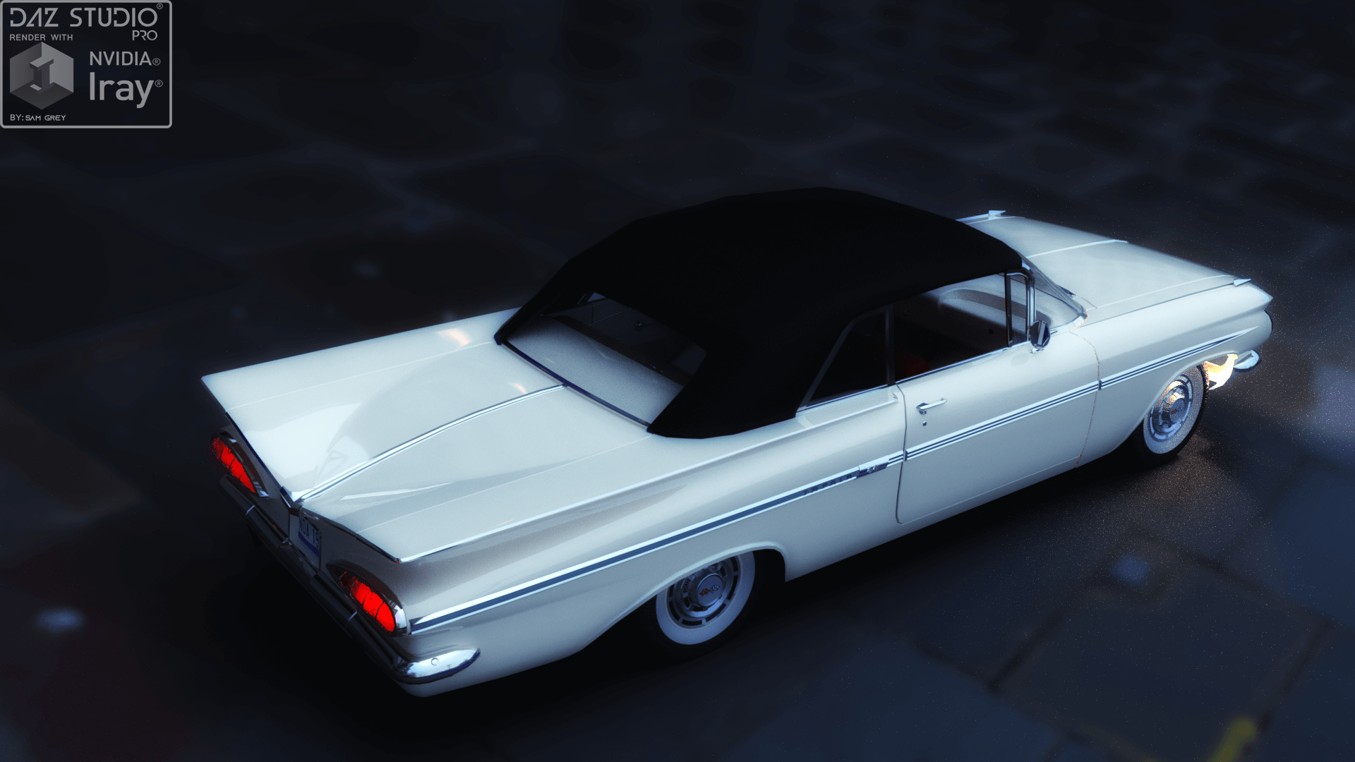 Chevrolet Impala Convertible 1959 3D Render by nerdadantes