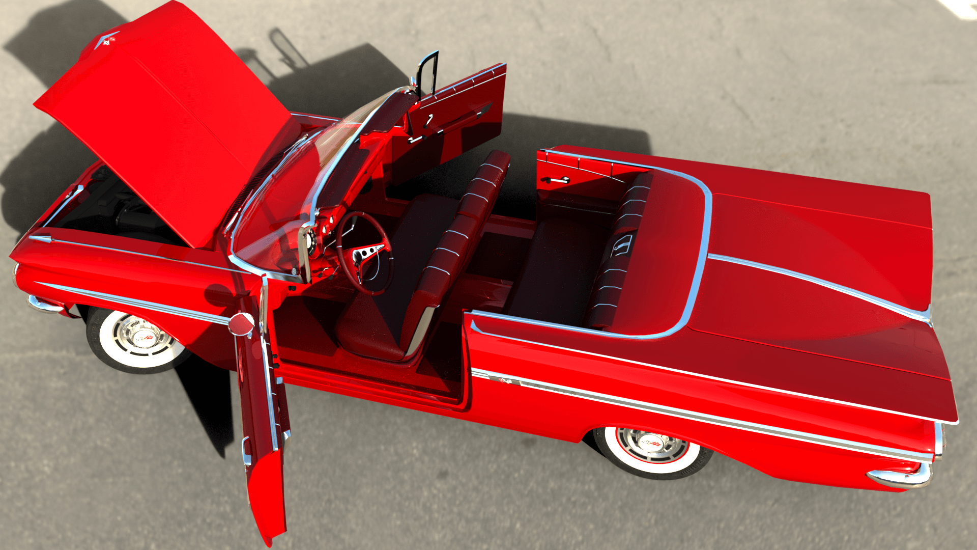Chevrolet Impala Convertible 1959 3D Render by nerdadantes