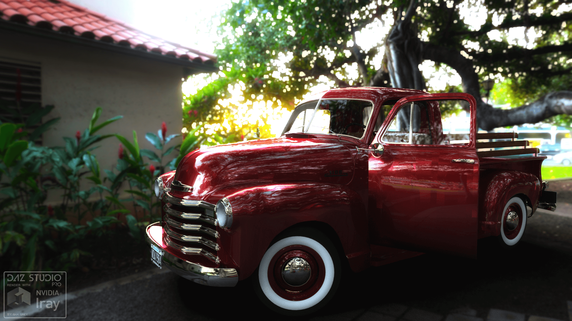 Chevy Pickup style 1951 3D Render, Digital Art by nerdadantes