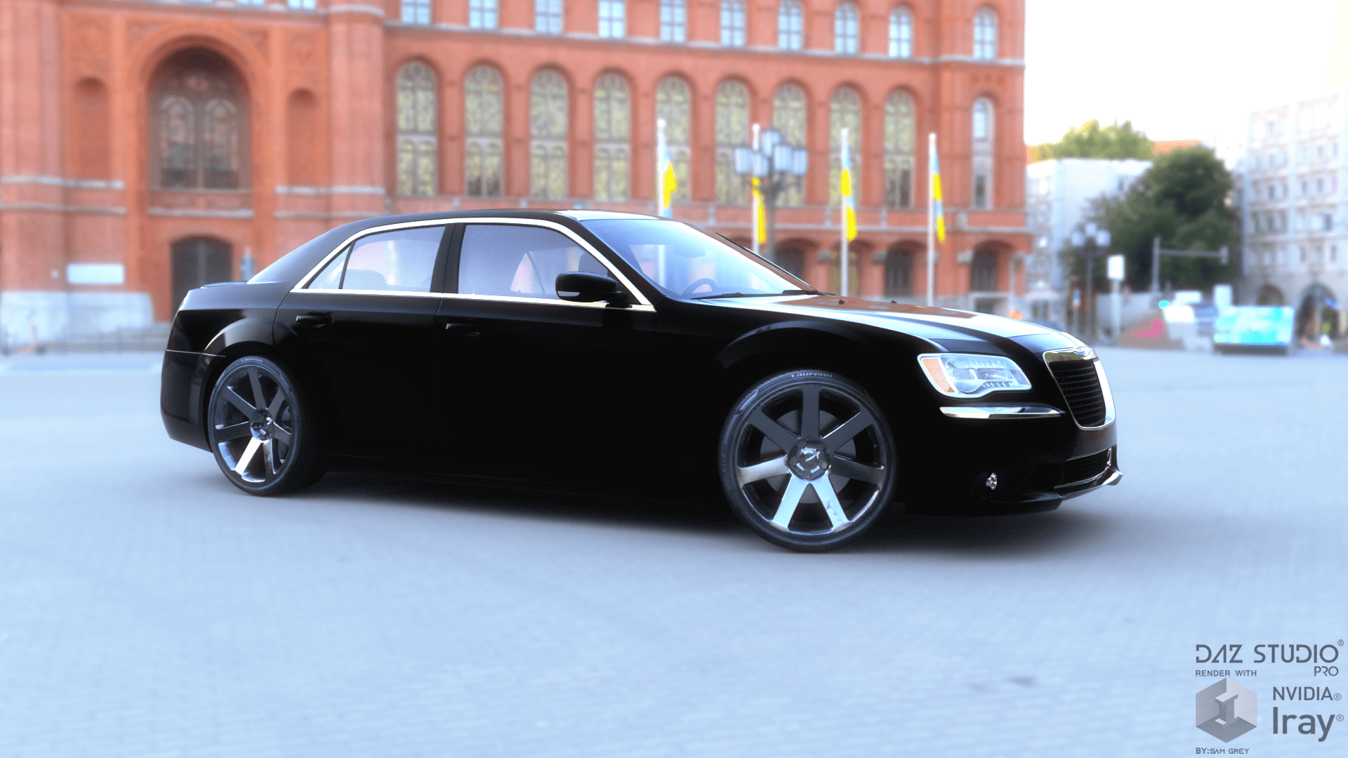 Chrysler 300 2012 SRT8 3D Render, Digital Art by nerdadantes