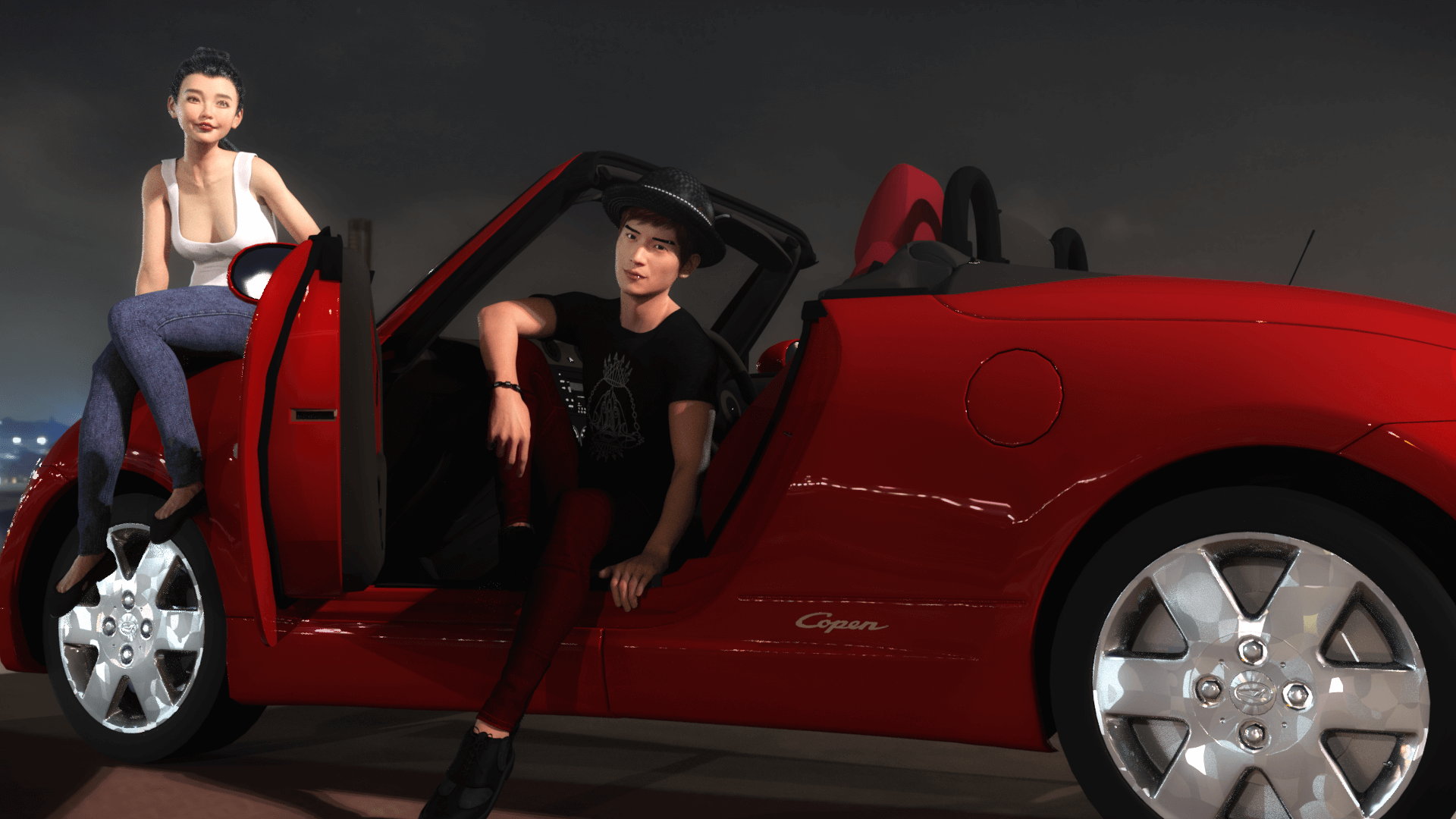 Daihatsu Copen 2002 3D Render, Digital Art by nerdadantes