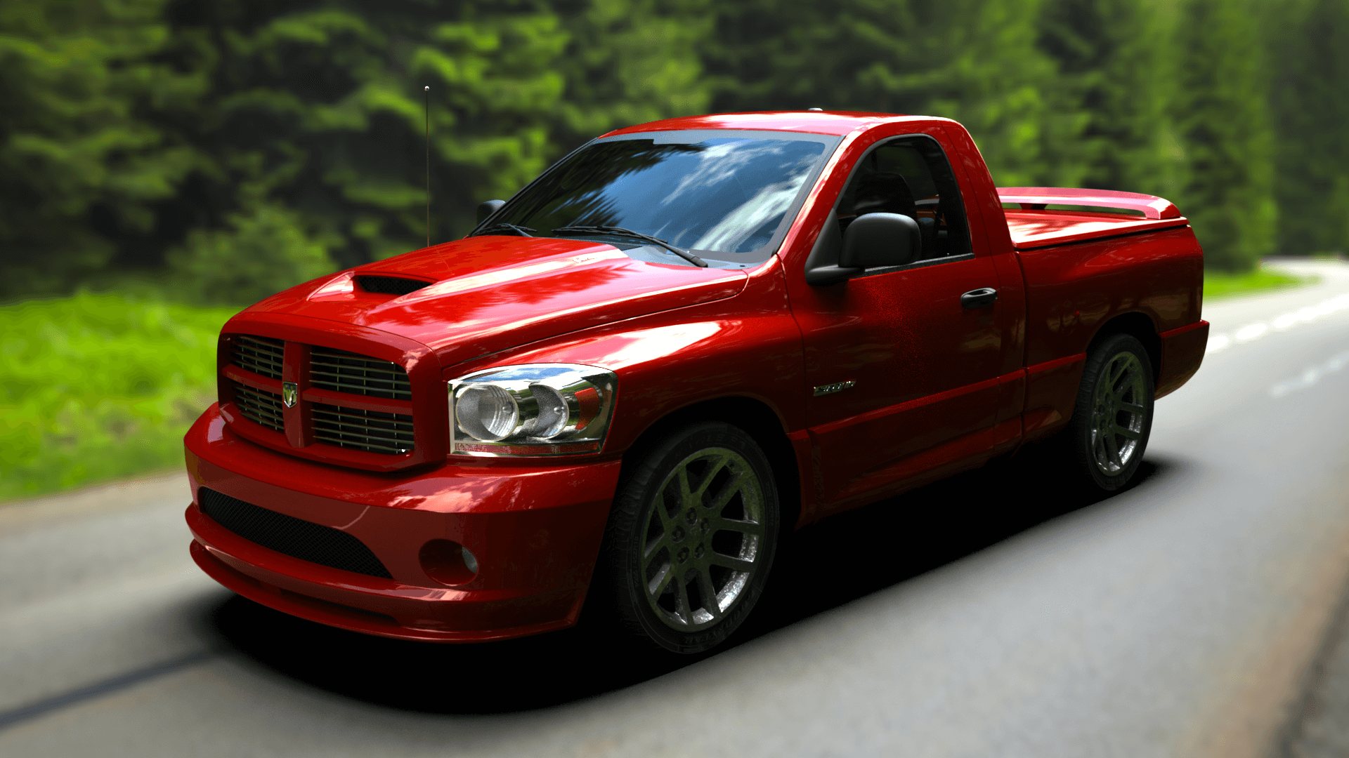 Dodge Ram SRT10 2006 3D Render, Digital Art by nerdadantes