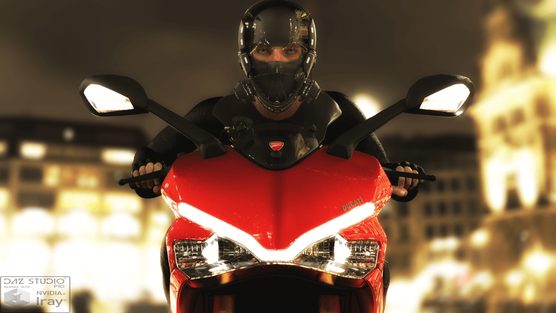 Ducati Motorcycle 3D Render, Digital Art by nerdadantes