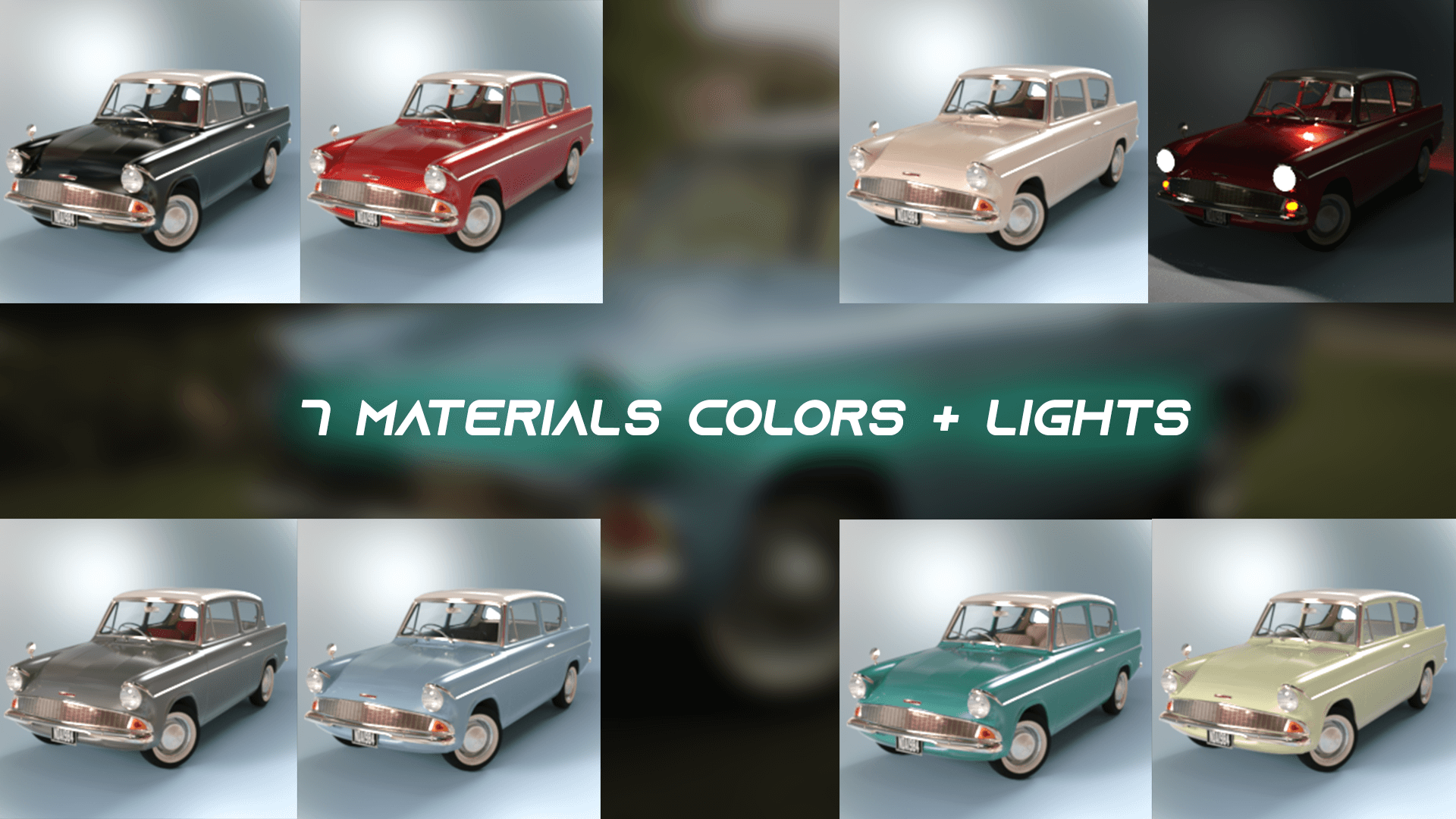 Ford Anglia 1959 3D Render, Digital Art by nerdadantes