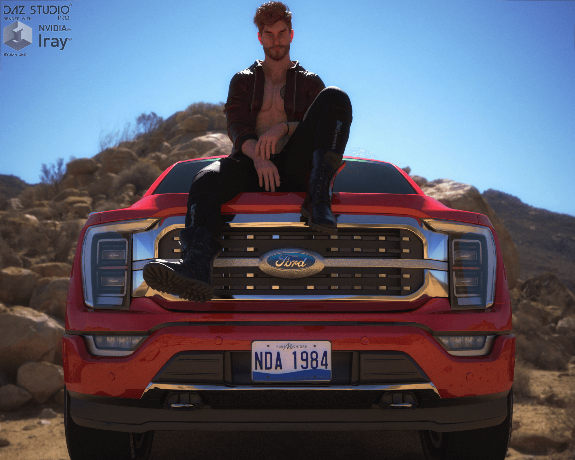 Ford F-150 2021 3D Render, Digital Art by nerdadantes