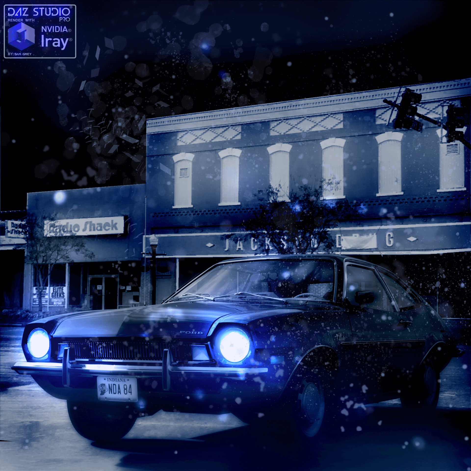 Ford Pinto 1973 3D Render, Digital Art by nerdadantes