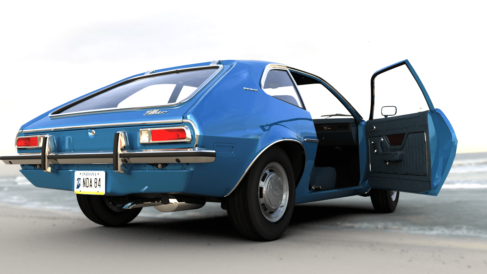 Ford Pinto 1973 3D Render, Digital Art by nerdadantes