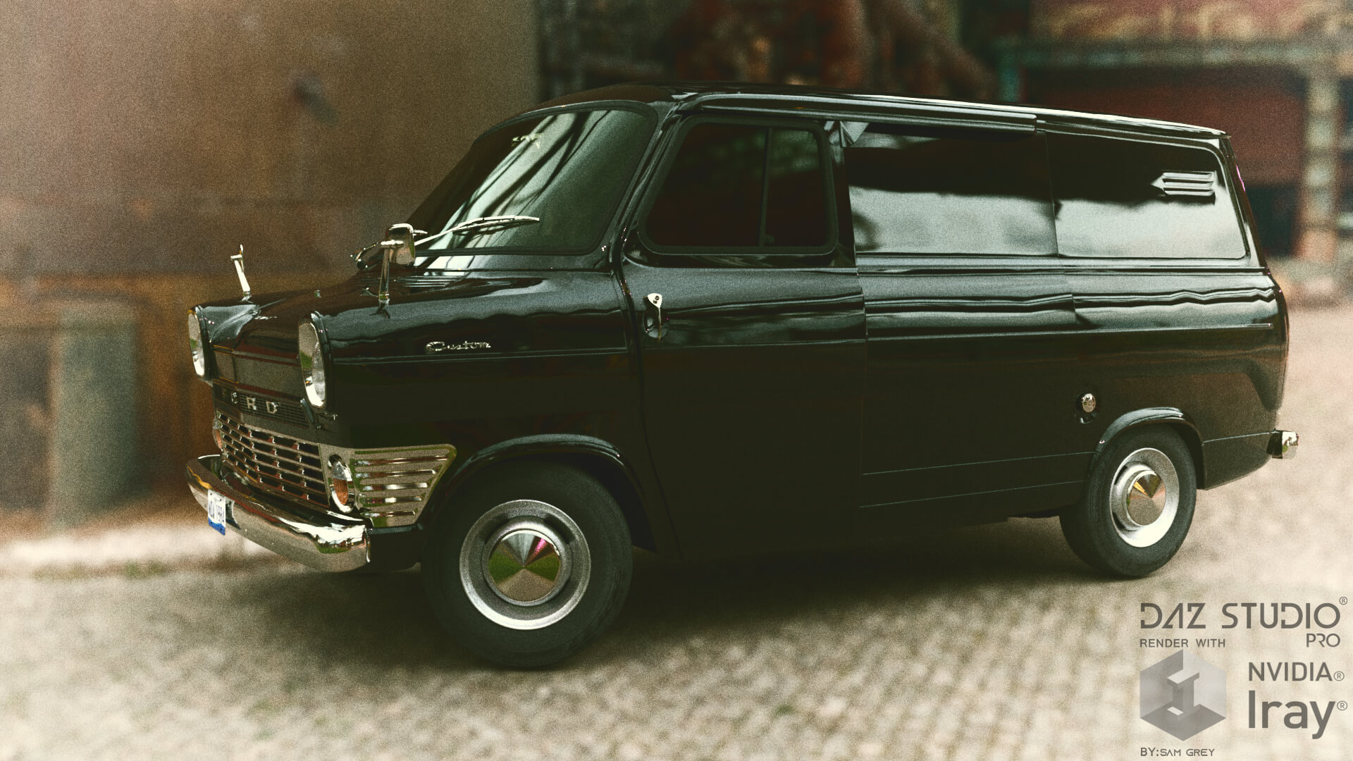 Ford Transit 1965 3D Model 3D Render, Digital Art by nerdadantes