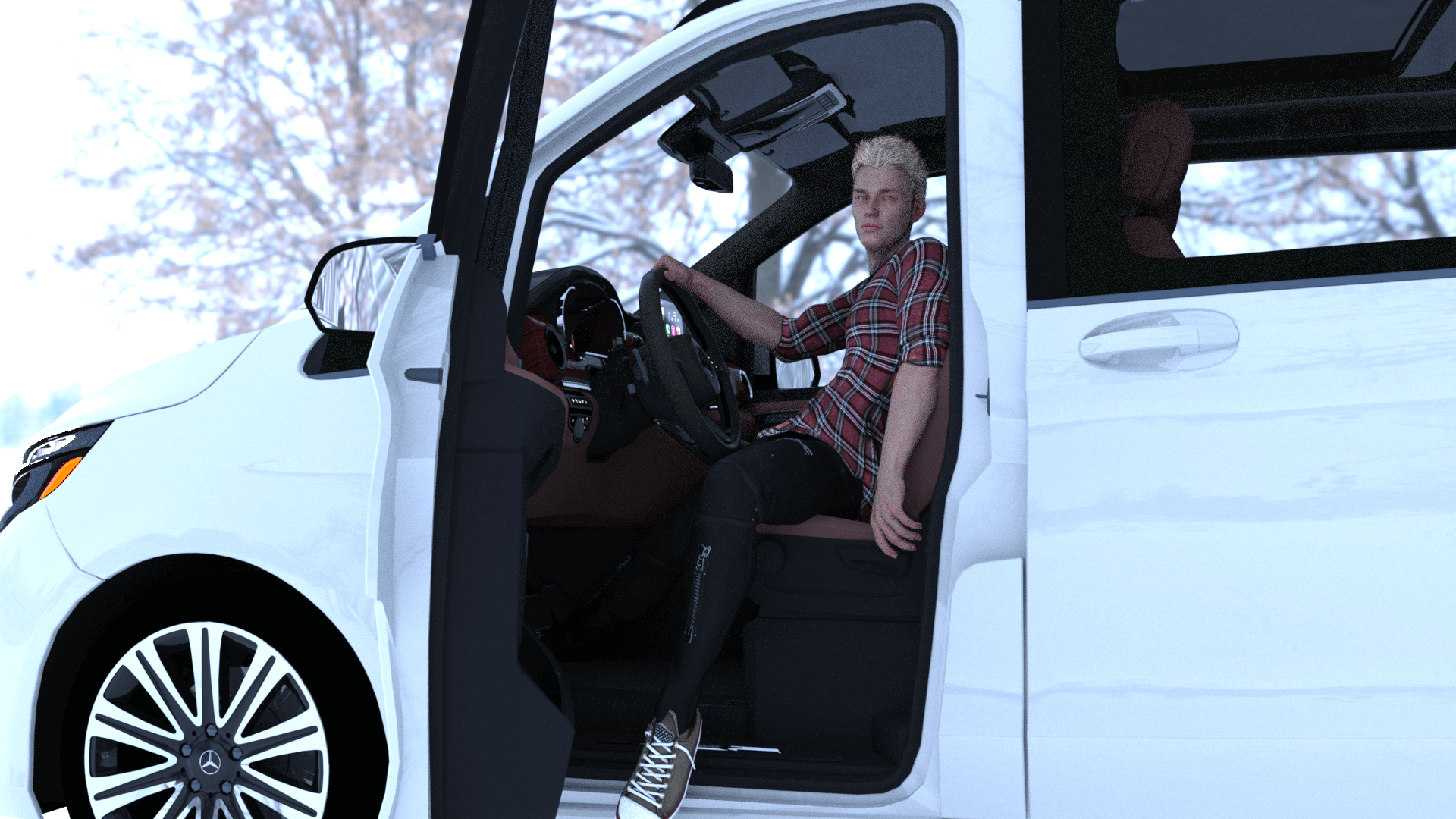 Gaze... 3D Render, Digital Art by nerdadantes