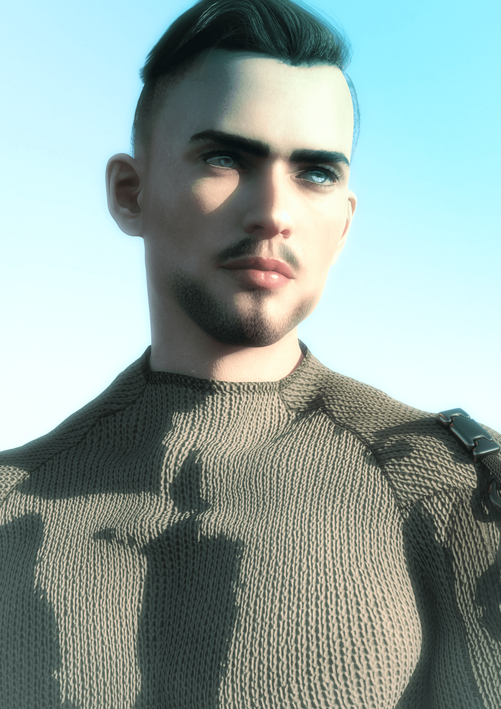 Gaze... 3D Render, Digital Art by nerdadantes