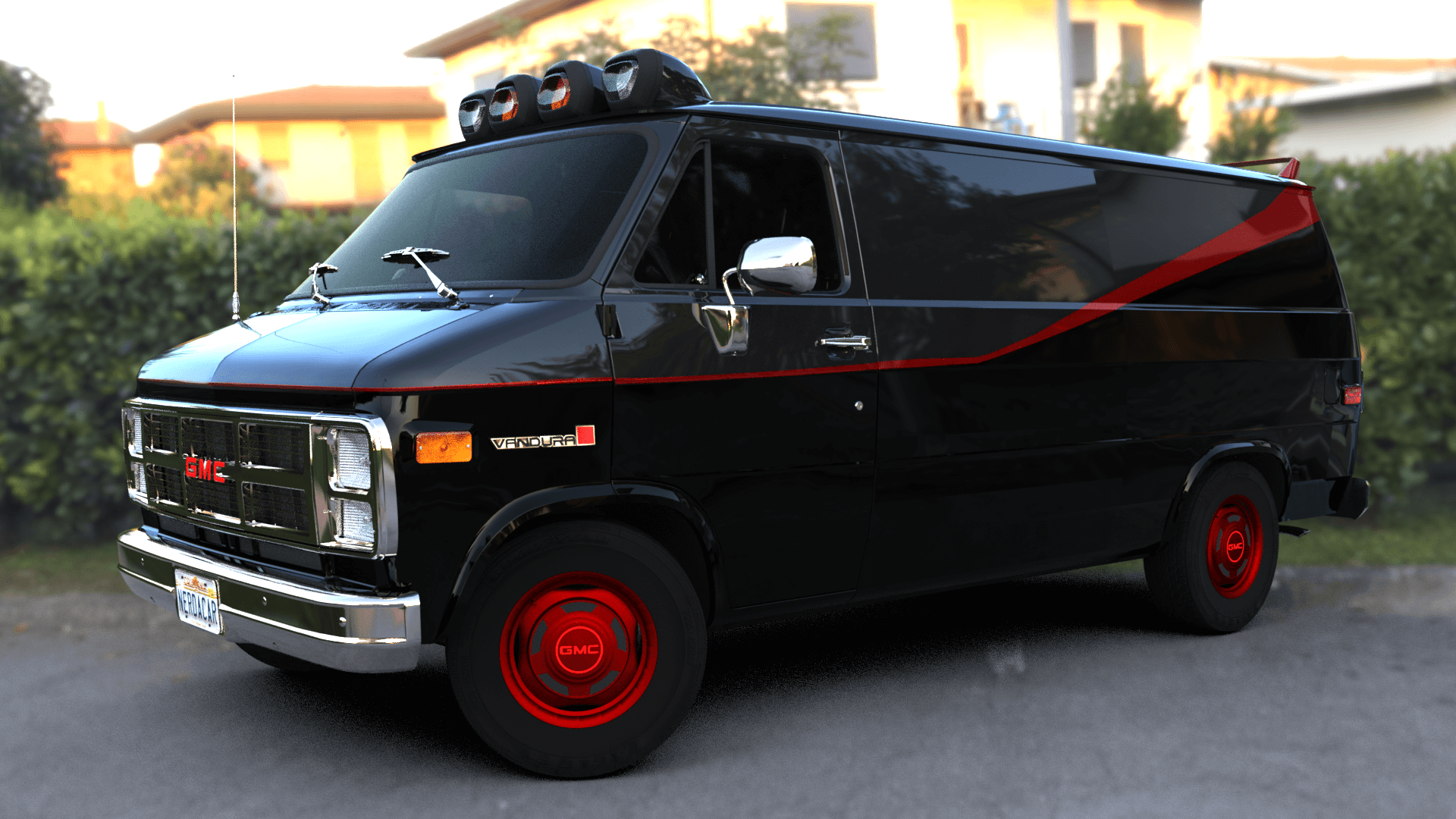 GMC Vandura 1983 3D Render, Digital Art by nerdadantes