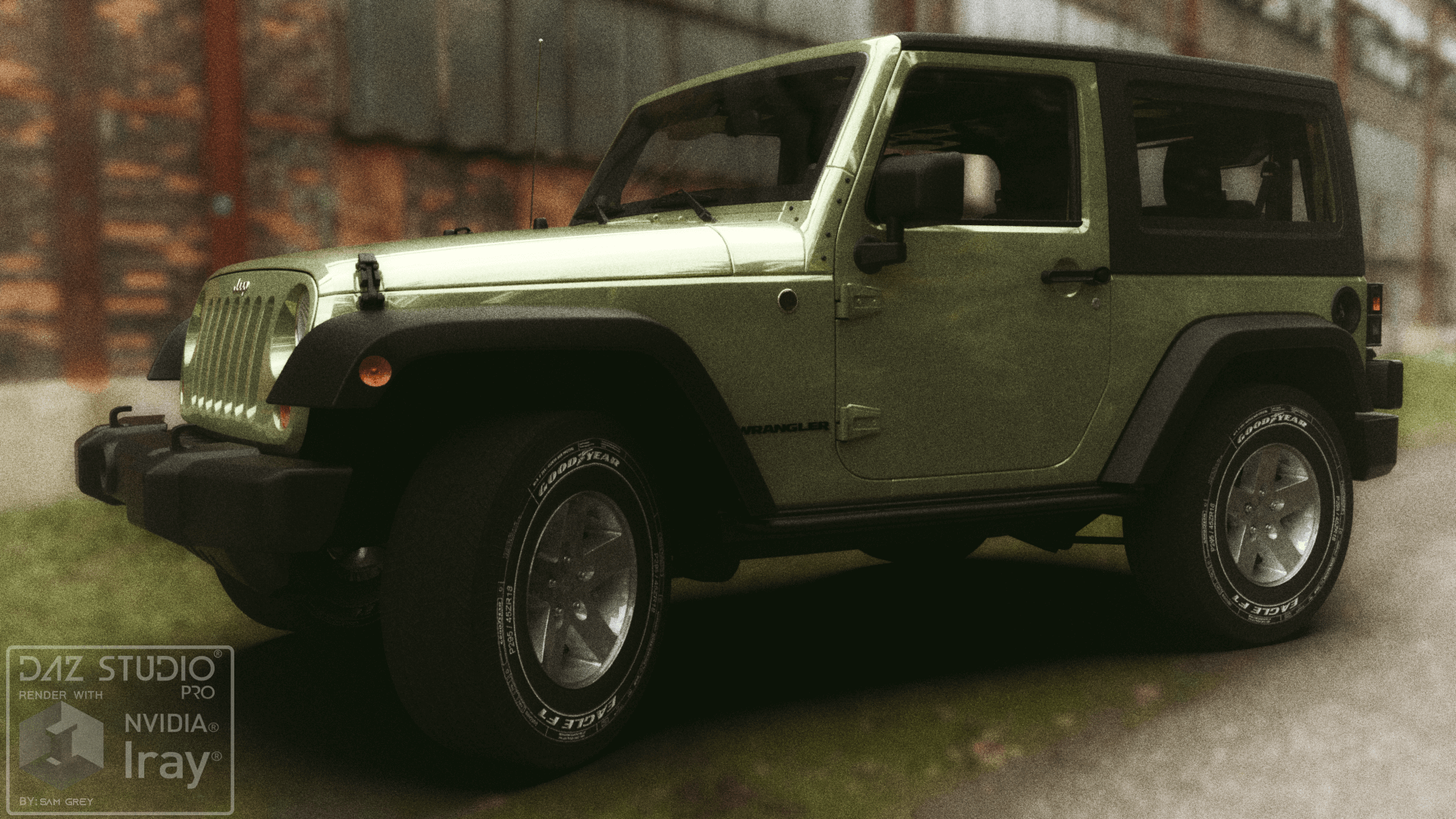 Jeep Wrangler 2012 3D Render, Digital Art by nerdadantes