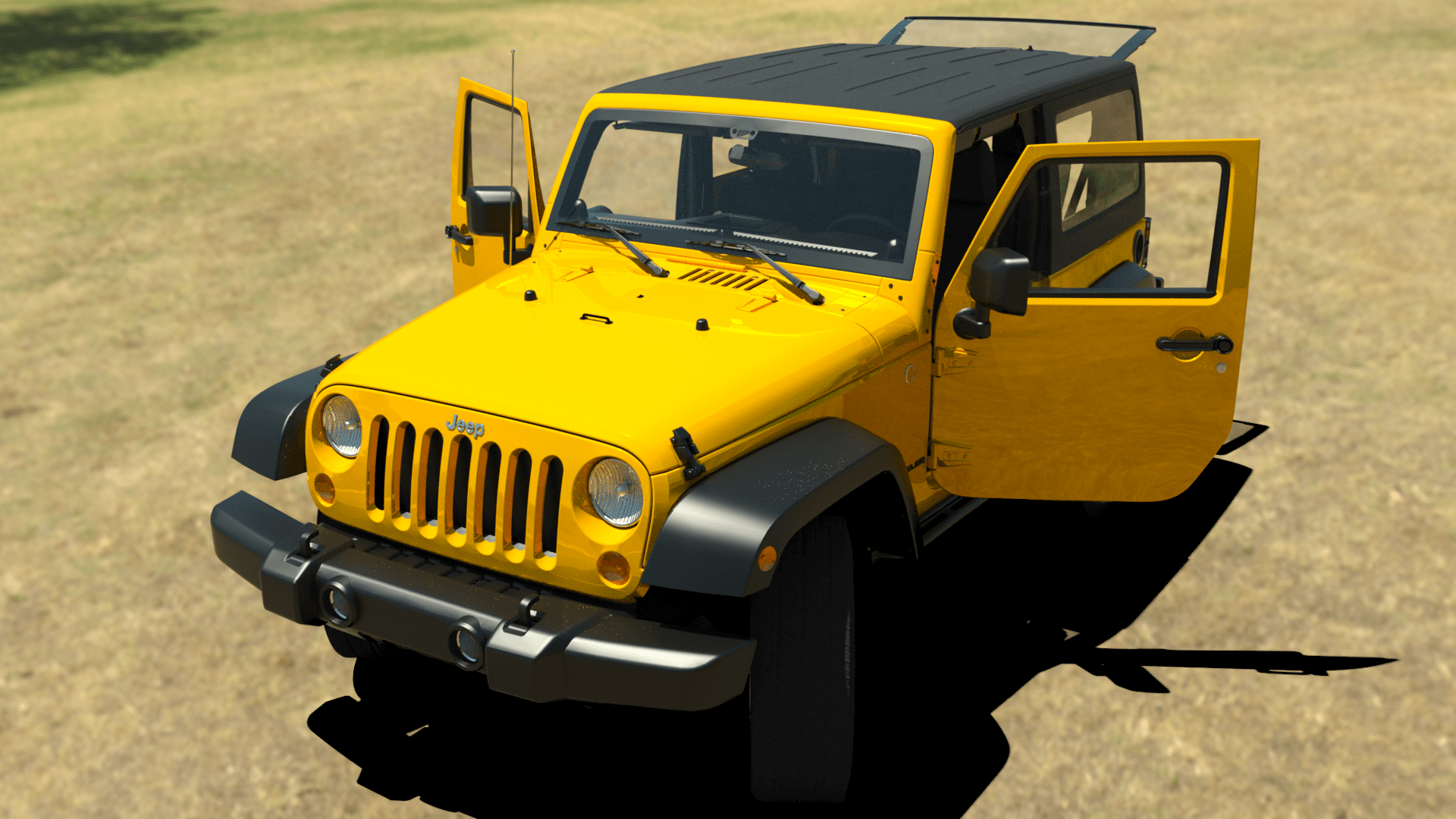 Jeep Wrangler 2012 3D Render, Digital Art by nerdadantes