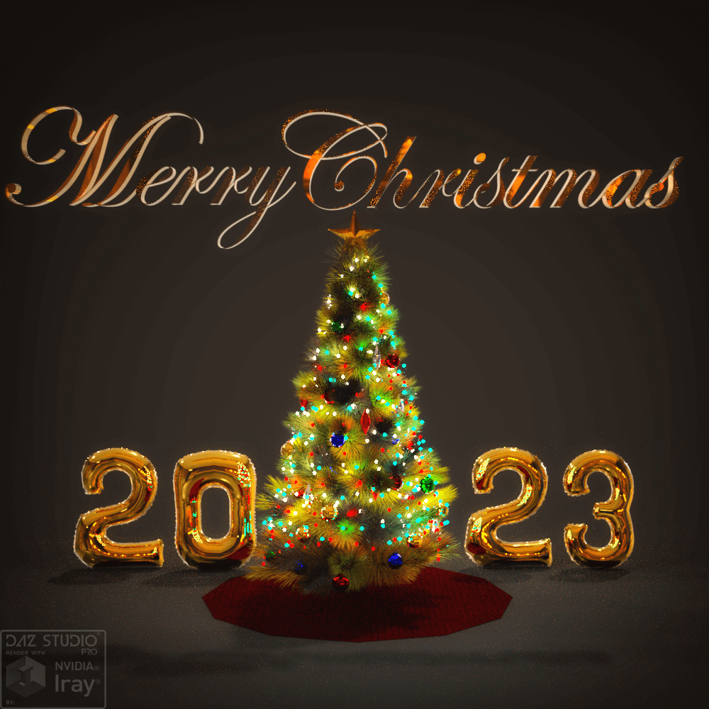 Merry Christmas Bundle 3D Render, Digital Art by nerdadantes
