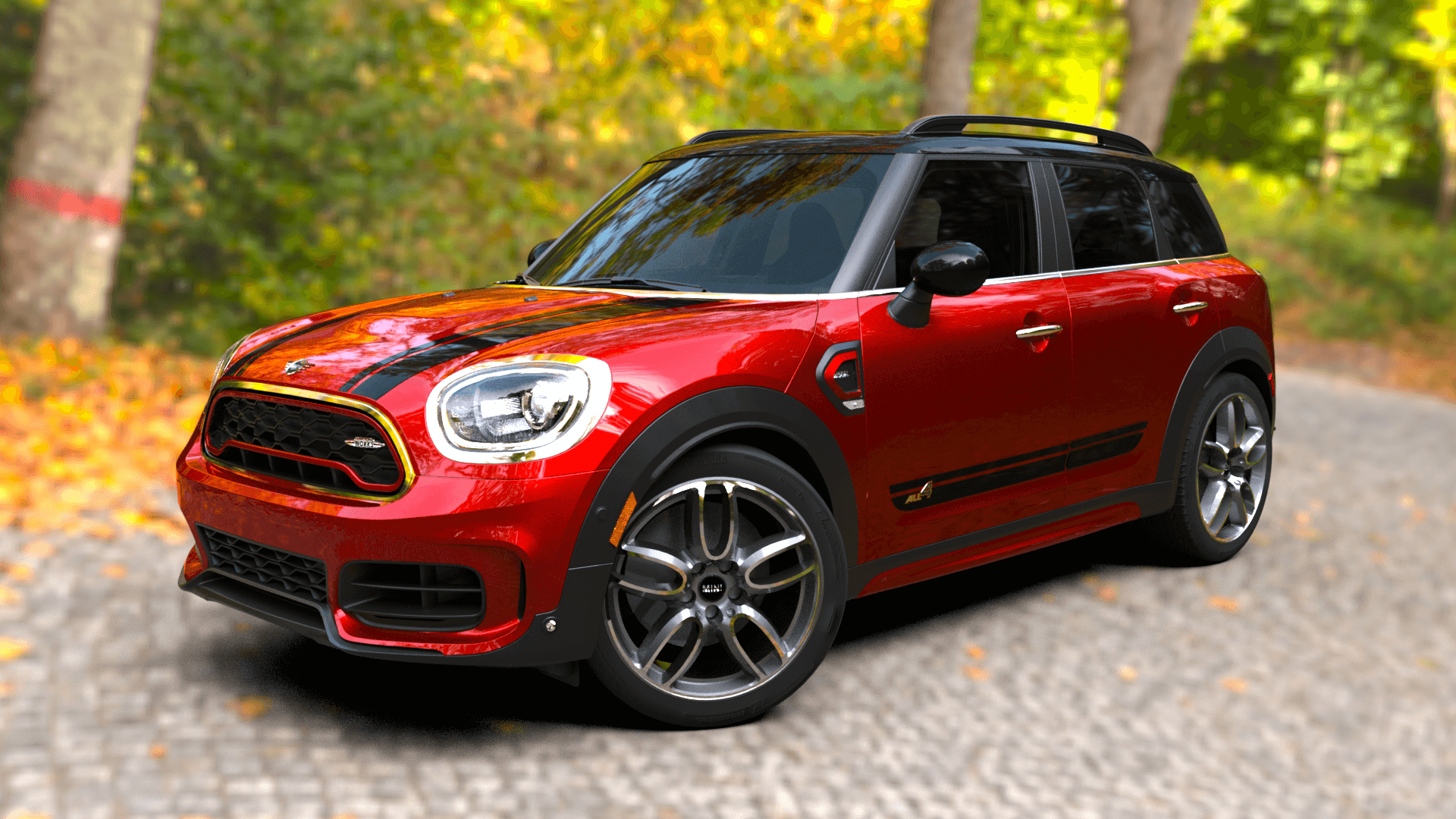 Mini Cooper Countryman 2018 3D Render, Digital Art by nerdadantes