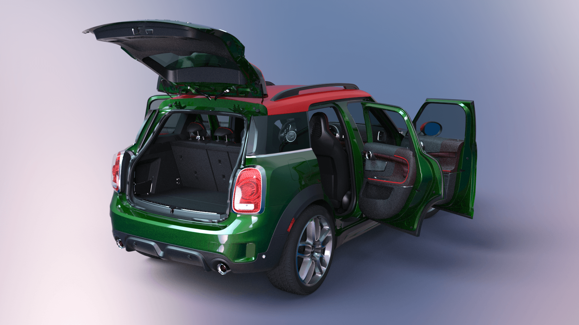 Mini Cooper Countryman 2018 3D Render, Digital Art by nerdadantes
