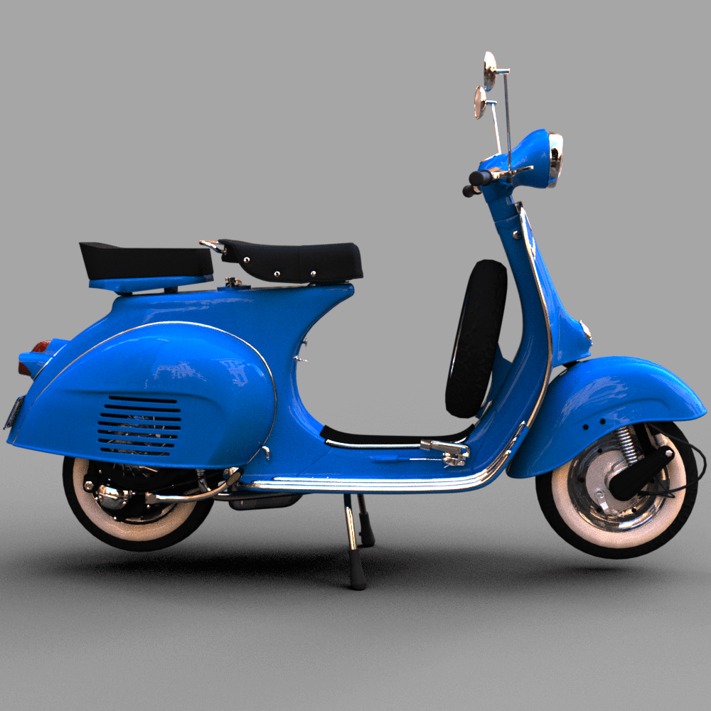 Piaggio Vespa 1961 3D Render, Digital Art by nerdadantes