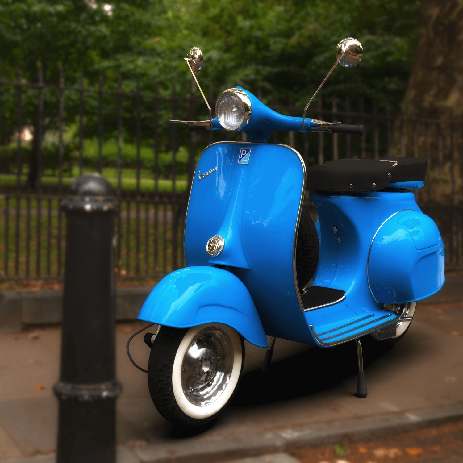 Piaggio Vespa 1961 3D Render, Digital Art by nerdadantes