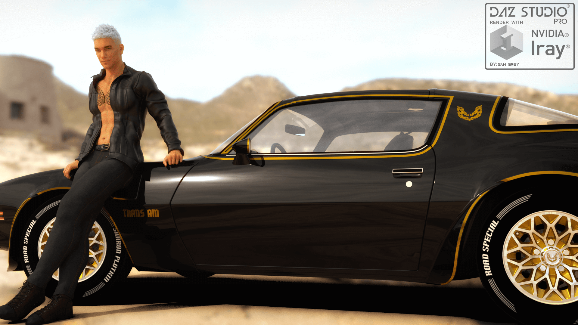 Pontiac Firebird Trans Am 1977 3D Render by nerdadantes