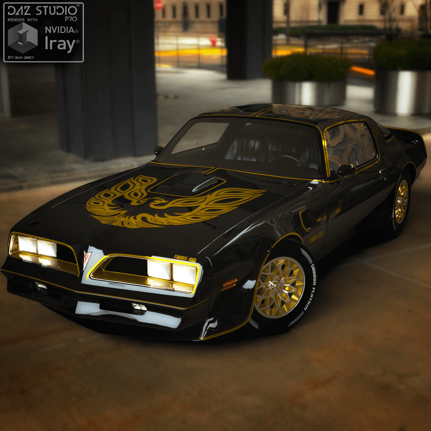 Pontiac Firebird Trans Am 1977 3D Render by nerdadantes