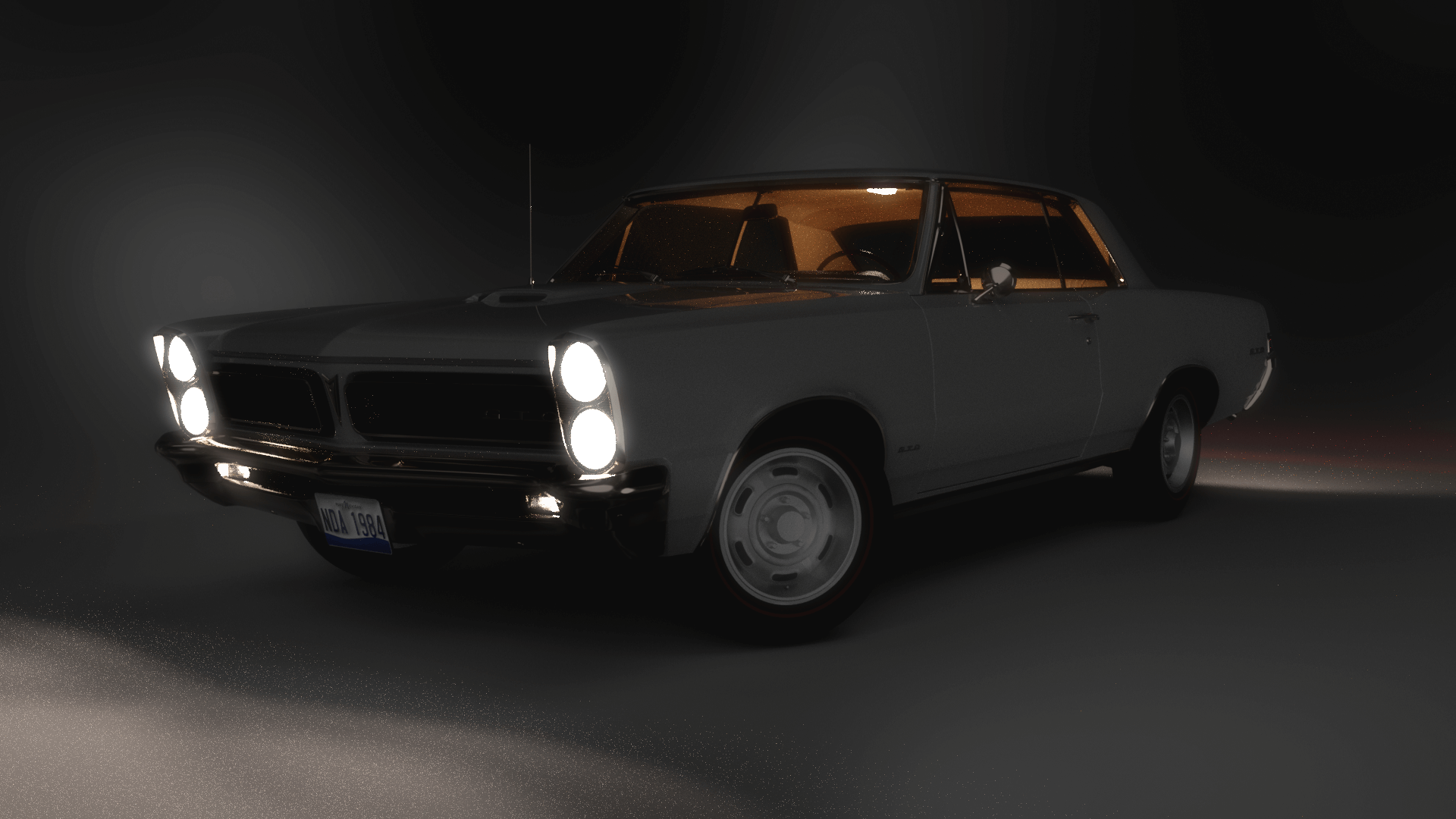 Pontiac GTO 1965 3D Render, Digital Art by nerdadantes