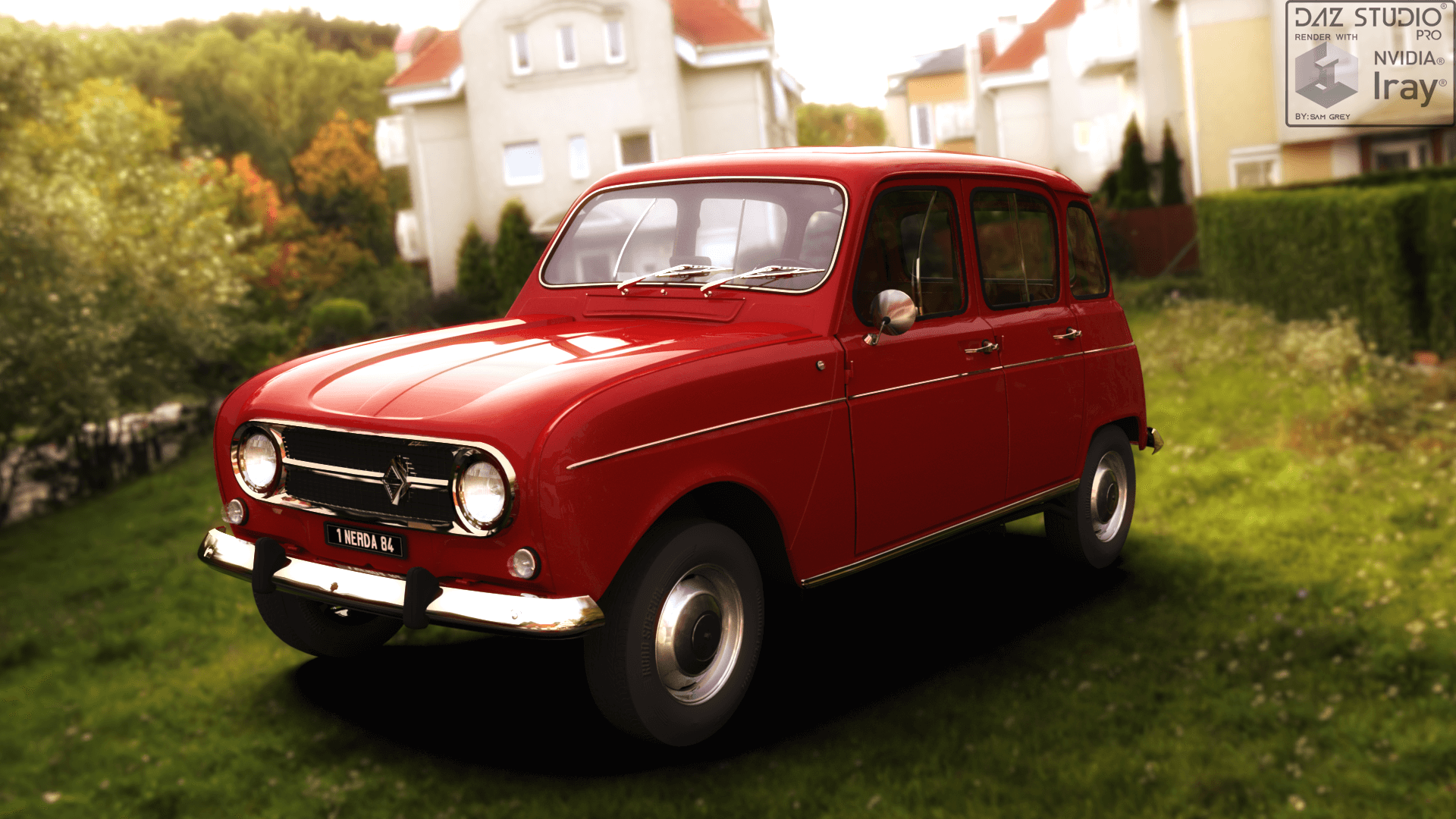 Renault 4L 1969 3D Render, Digital Art by nerdadantes
