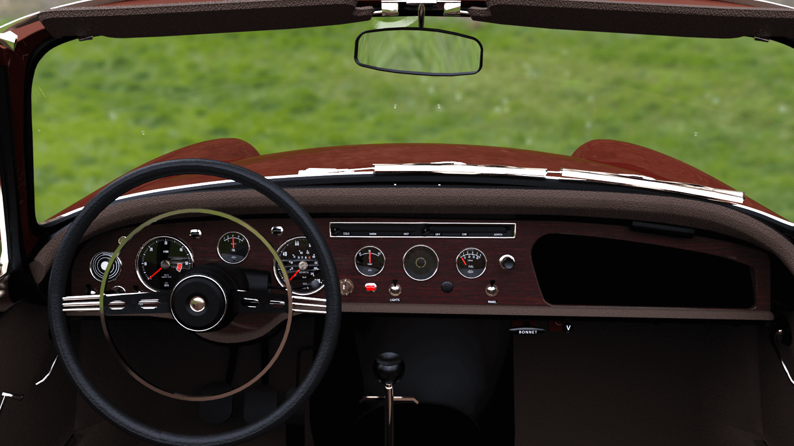 Sunbeam Tiger 1967 3D Render, Digital Art by nerdadantes