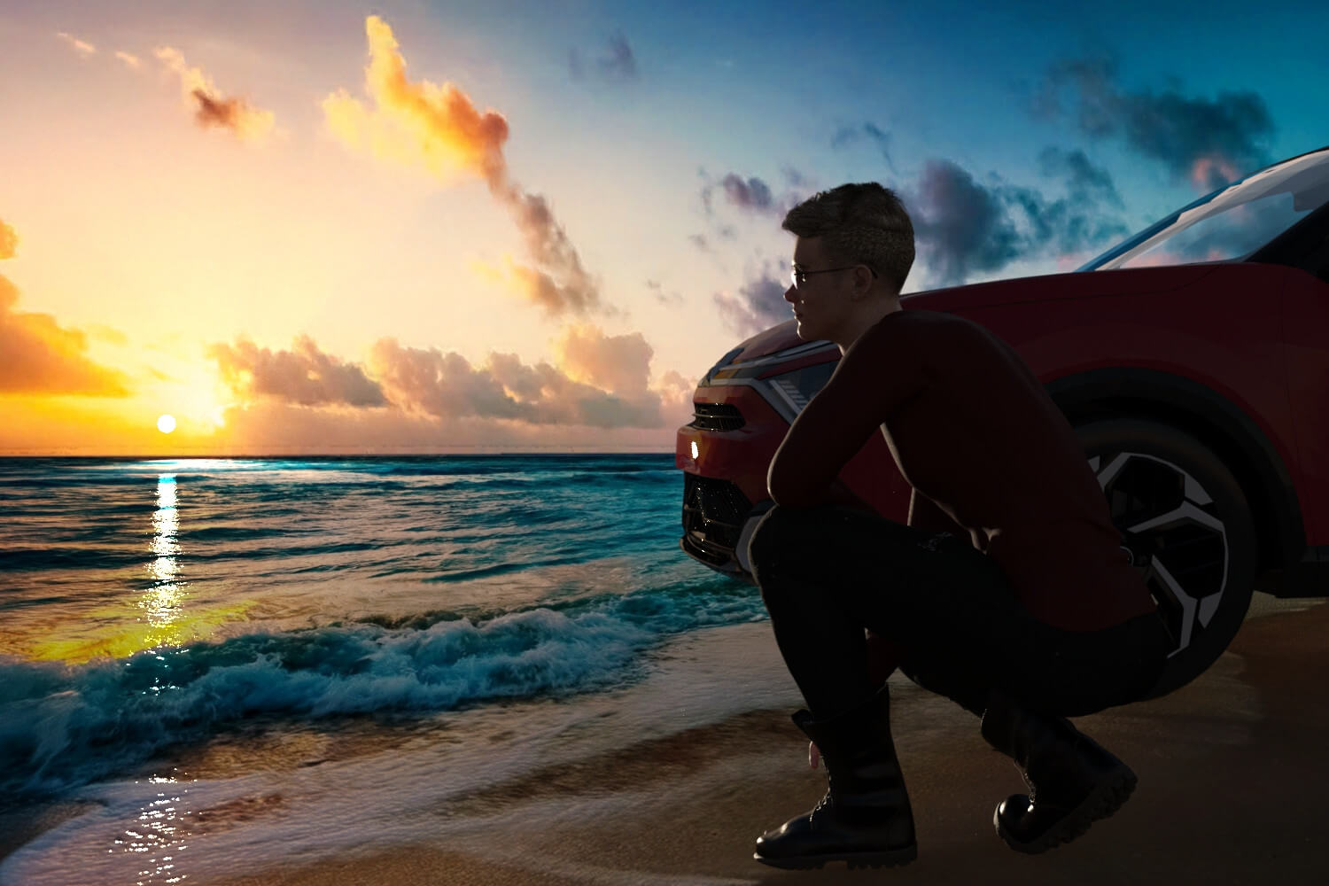 Sunset... 3D Render, Digital Art by nerdadantes