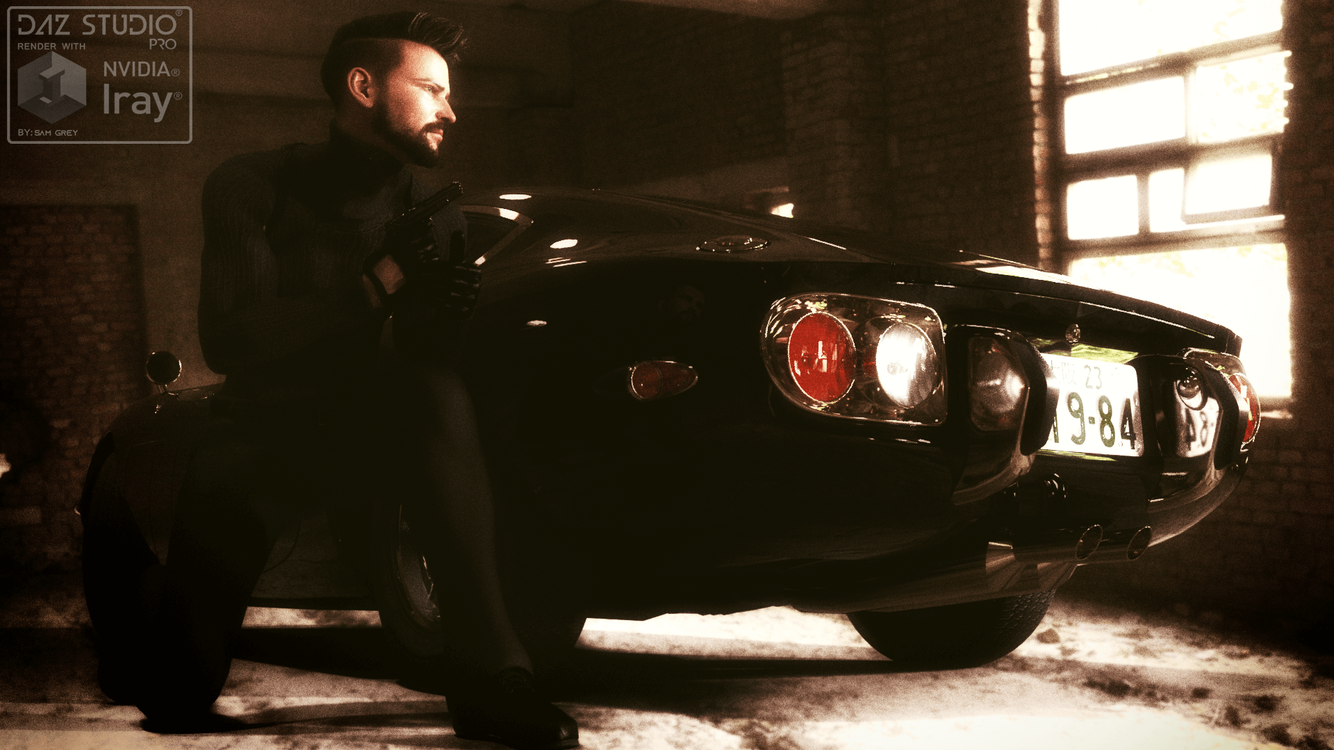 Toyota 2000GT 1969 3D Render, Digital Art by nerdadantes