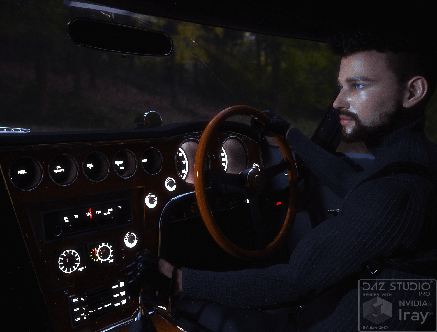 Toyota 2000GT 1969 3D Render, Digital Art by nerdadantes