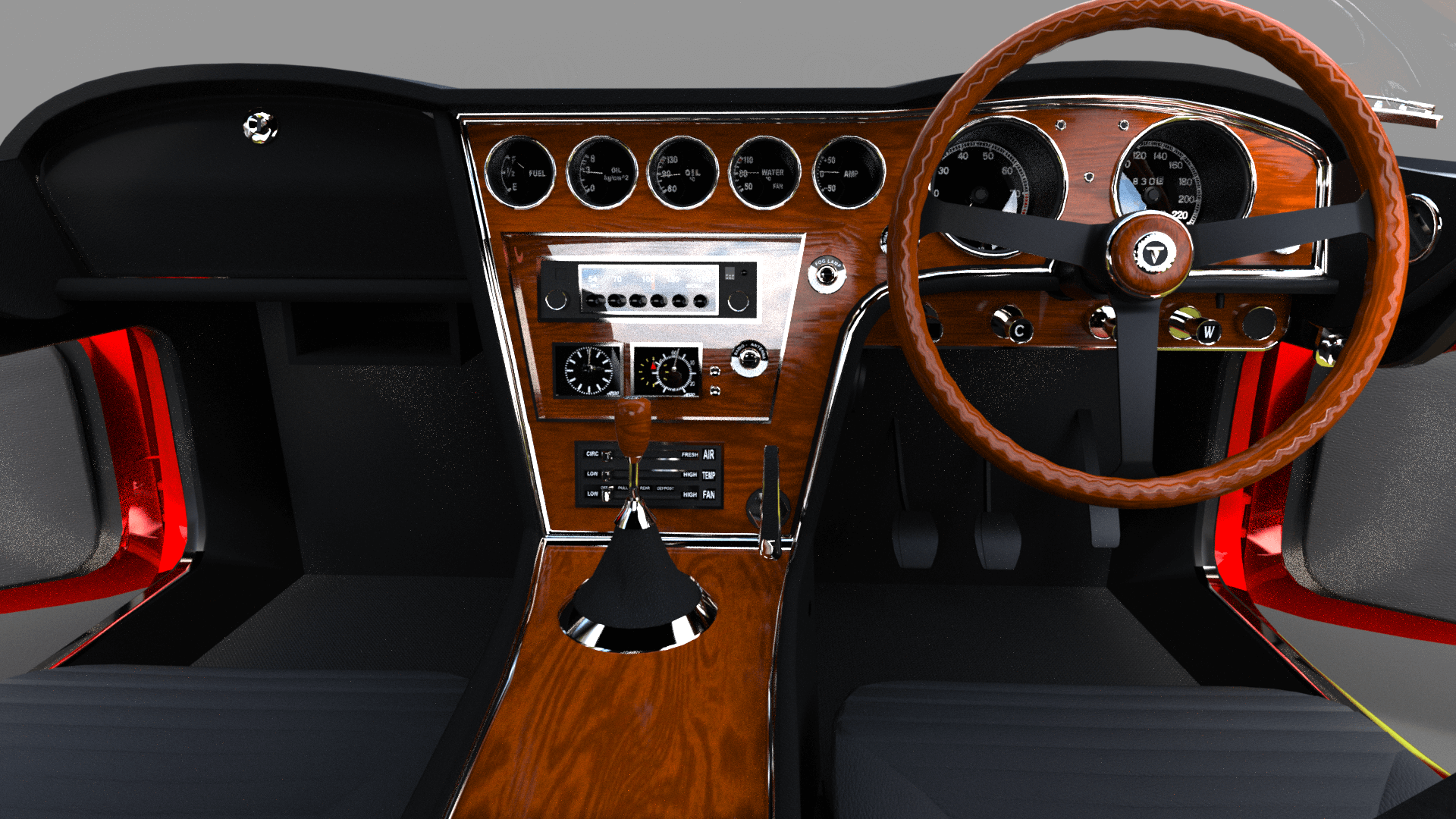 Toyota 2000GT 1969 3D Render, Digital Art by nerdadantes