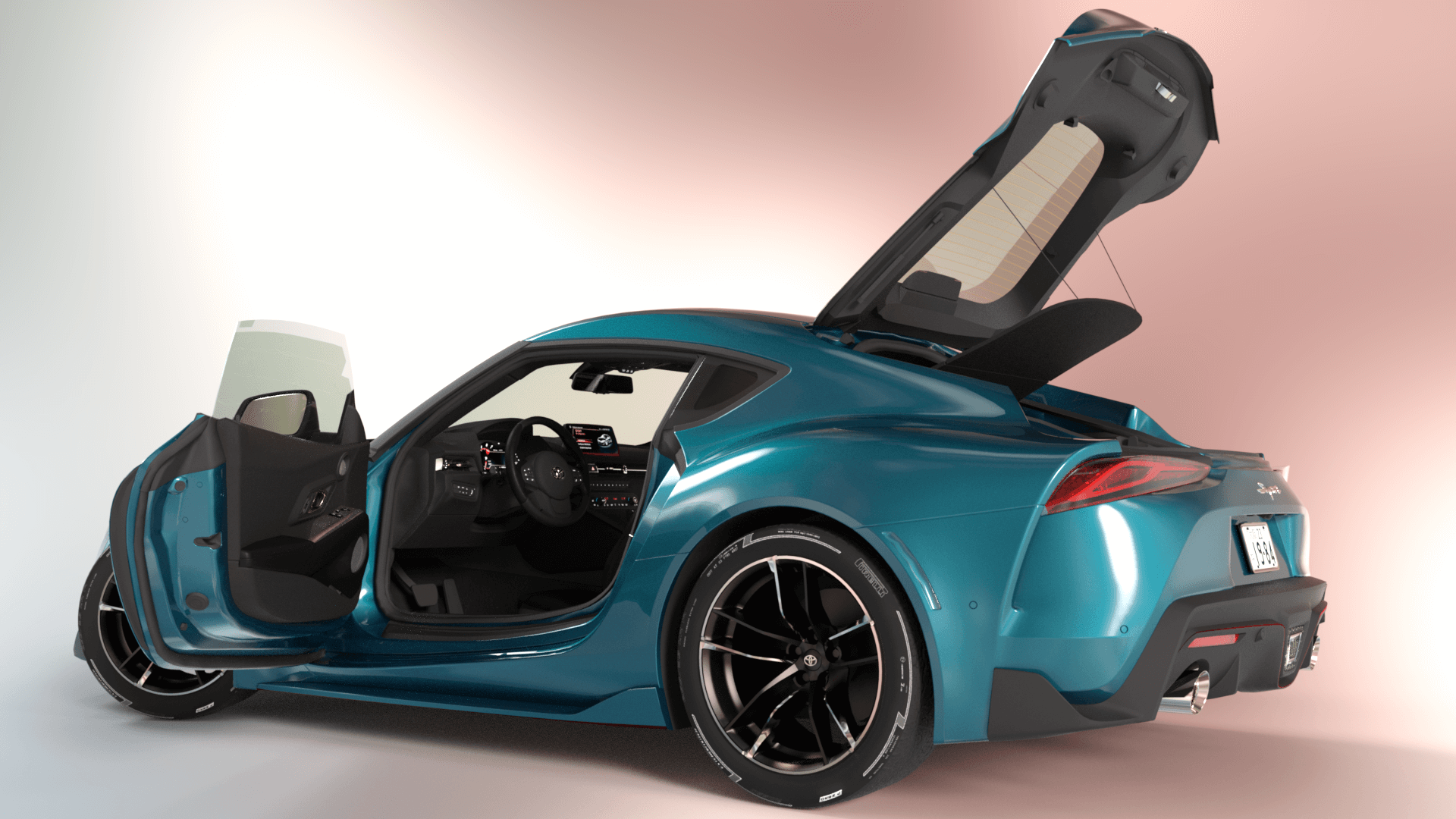 Toyota GR Supra 2020 3D Render, Digital Art by nerdadantes