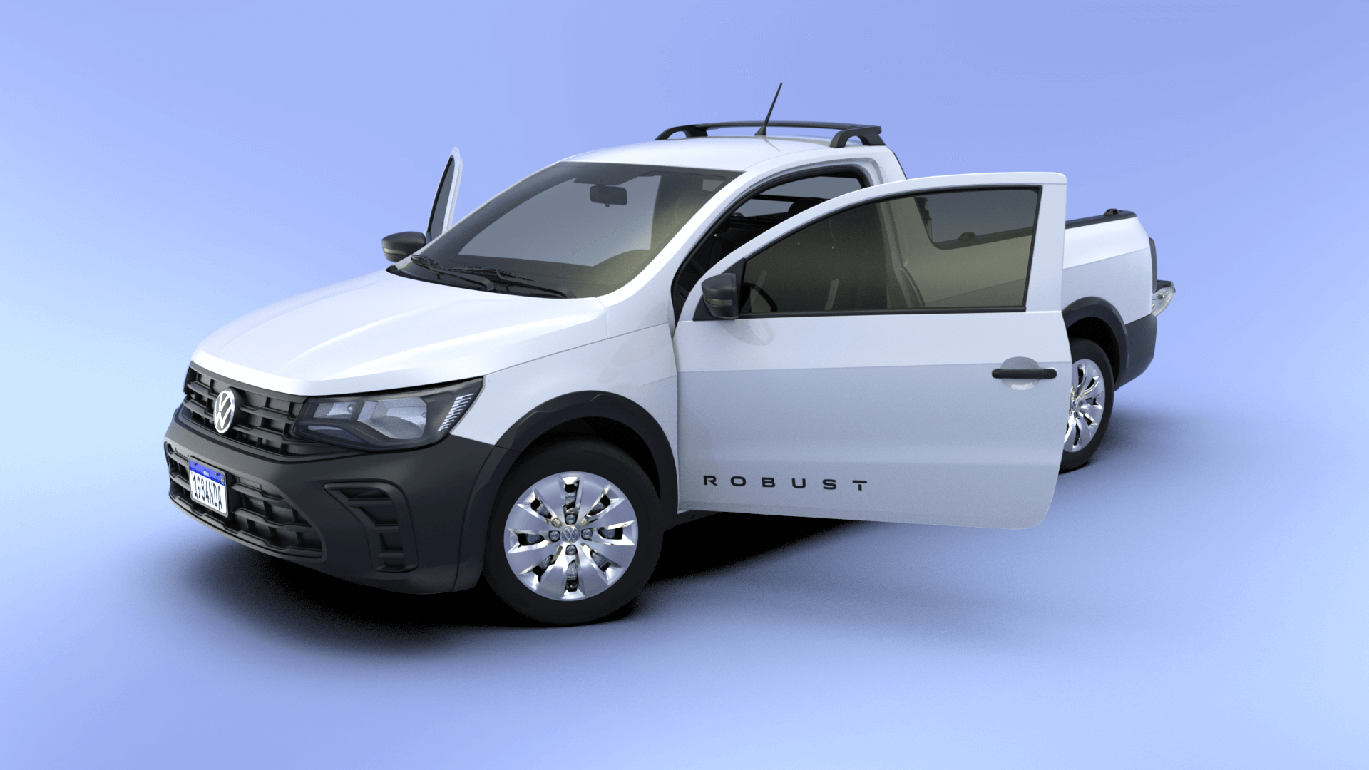 Volkswagen Saveiro Robust 2025 3D Render by nerdadantes