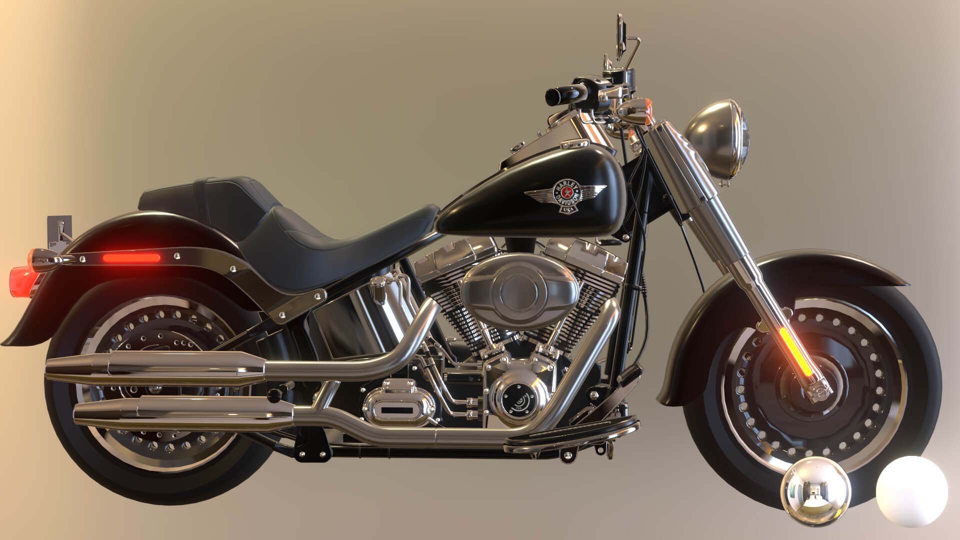 Harley-D Fat Boy 2010 3D Model by nerdadantes